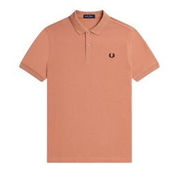 Fred Perry - Einfarbiges Poloshirt In Hellrost