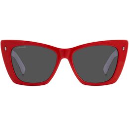 Dsquared2 Icon Sonnenbrille mit schwarzen Gl&auml;sern und roten Gl&auml;sern
