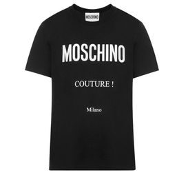 Moschino Couture Milano Schwarzes T-shirt