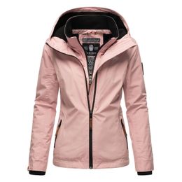 Marikoo Damen &Uuml;bergangsjacke Erdbeere mit Doppelkragen & Fleece-Innenfutter