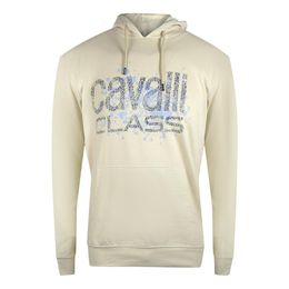 Cavalli Class - Kapuzenpullover In Beige Mit Gespr&uuml;htem Logo