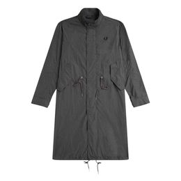 Fred Perry Herren D&uuml;nner Parka mit Geradem Saum (Gunmetal)