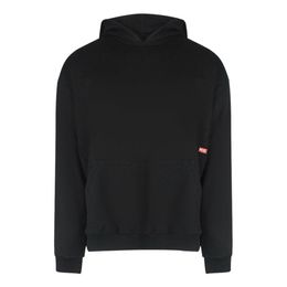 Diesel - Schwarzer Kapuzenpullover mit auff&auml;lligem Grafikdesign auf der R&uuml;ckseite