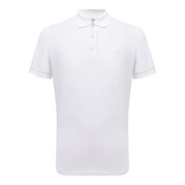 Wei&szlig;es Poloshirt mit Burberry-Monogrammstickerei