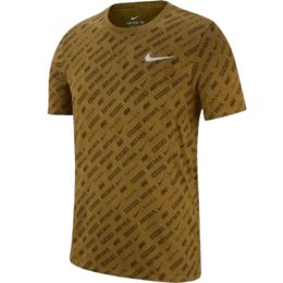 Nike Dri-Fit T-Shirt mit durchgehendem Logo in Khakigr&uuml;n
