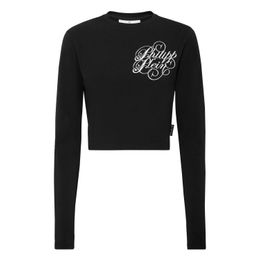 Philipp Plein Modal Long-Sleeved T-Shirt Round Neck Signature