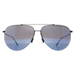 Porsche Design Aviator Unisex Schwarz Blau Spiegel P8939