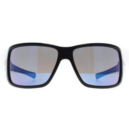 Police Square Herren Gl&auml;nzend Schwarz Smoke Mirror Blau SPLN37M Tailwind 5