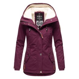 Marikoo Damen Winterjacke mit Teddyfell-Innenfutter & Kapuze