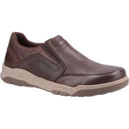 Hush Puppies Herren Fletcher Lederschuhe (Kaffee)