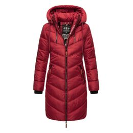 Marikoo Damen Winter Steppjacke &ndash; Armasa, lang mit Kapuze & Teddyfell