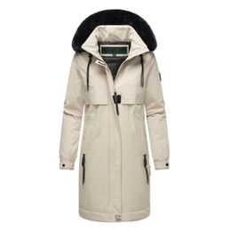 Navahoo Kaltwetterretter Damen Winter Parka mit Kunstfellkragen