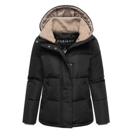 Marikoo Damen Steppjacke Omariaa mit Colorblocking & abnehmbarer Kapuze