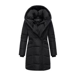 Marikoo Damen Steppmantel Virenaa mit Layer-Look & warmem Fleecefutter