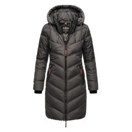 Marikoo Damen Winter Steppjacke &ndash; Armasa, lang mit Kapuze & Teddyfell