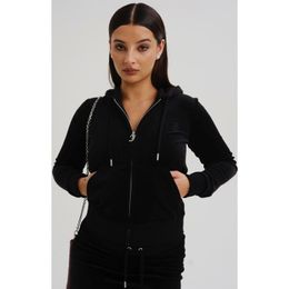 Juicy Couture Robertson Klassische Jacke Polyester Damen Schwarz Kapuzenpullover