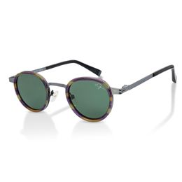 De-Gamme Lila Retro Runde Polarisierte Sonnenbrille &ndash; Paris
