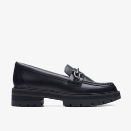 Clarks Orianna Bit Schwarze Lederschuhe