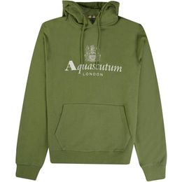Aquascutum Active - Gr&uuml;ner Kapuzenpullover mit gro&szlig;em Logo
