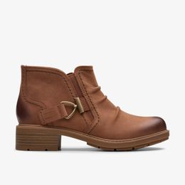 Clarks Hearth Clara Tan Nubuk-Stiefel