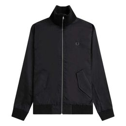 Fred Perry - Bomberjacke f&uuml;r Herren, gerippt, Tennis (Schwarz)