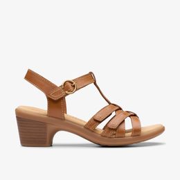 Clarks Emily2 Rosa Tan Leder Sandalen