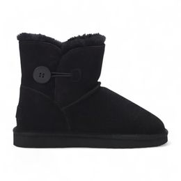 Damen Schaffell Wildleder Hellbraun Braun Ankle Bootie Warme Winterstiefel - Alpine