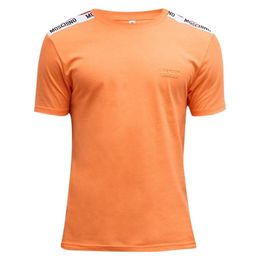 Moschino - T-Shirt f&uuml;r Herren/Damen Unisex, Geb&auml;nderte Schulter (Orange)