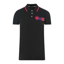 Aquascutum - "London 1851" Poloshirt f&uuml;r Herren/Damen Unisex (Schwarz)