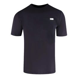 Aquascutum Active T-shirt Mit Kleiner Tasche, Schwarz