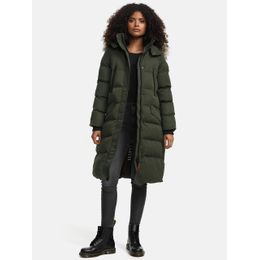 Marikoo Damen Winterjacke &ndash; Schneesternchen, lang mit Kapuze & Fellkragen