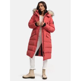 Marikoo Damen Winterjacke &ndash; Schneesternchen, lang mit Kapuze & Fellkragen