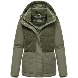Marikoo Damen Winterjacke Sheeta mit Teddyfleece & Kapuze