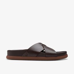 Clarks Torford Cross braune Leder-Sandalen