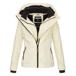 Marikoo Damen &Uuml;bergangsjacke Erdbeere mit Doppelkragen & Fleece-Innenfutter