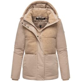 Marikoo Damen Winterjacke Sheeta mit Teddyfleece & Kapuze
