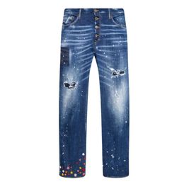 Dsquared2 - Roadie - Blaue Jeans Mit Blumenmuster