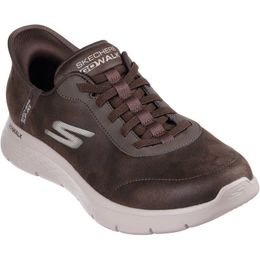 Skechers GO WALK Flex Smooth Motion Textil Herren Braune Laufschuhe