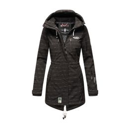 Marikoo lange Damen Steppjacke Abendsternchen mit abnehmbarer Kapuze