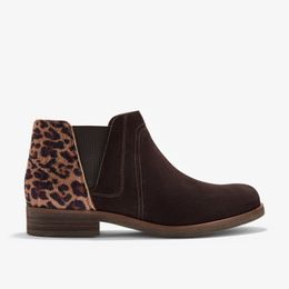Clarks Demi2 Beat Dunkelbraune Wildlederstiefel