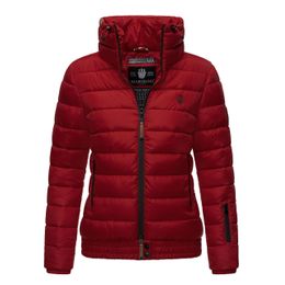 Marikoo Damen Steppjacke Poisen mit hohem Kragen & Teddyfleece-Taschen