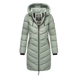 Marikoo Damen Winter Steppjacke &ndash; Armasa, lang mit Kapuze & Teddyfell