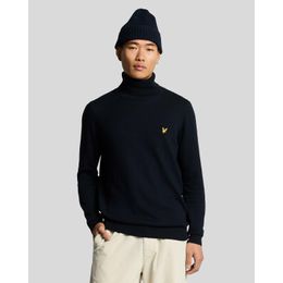 Lyle & Scott Lyle & Scott Rollkragenpullover aus Baumwoll-Merinowolle &ndash; Marineblau