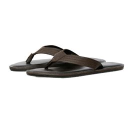 Jack & Jones Jack And Jones - Herren Flipflops "Washton", Leder (Steinbraun)