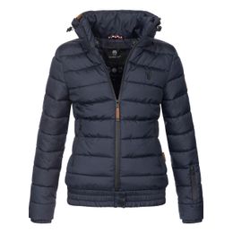 Marikoo Damen Steppjacke Poisen mit hohem Kragen & Teddyfleece-Taschen