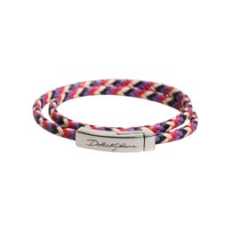 Dolce & Gabbana Geflochtenes Lederarmband mit Magnetverschluss