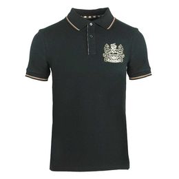 Aquascutum Unisex-Erwachsenen Aldis Crest Polo-Shirt (Schwarz)