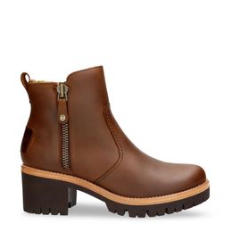 Panama Jack Damen Pauline B9 Bark wasserdichte Lederstiefeletten mit Absatz
