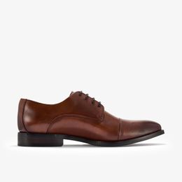 Clarks Banstead-Cap Schuhe aus braunem Leder