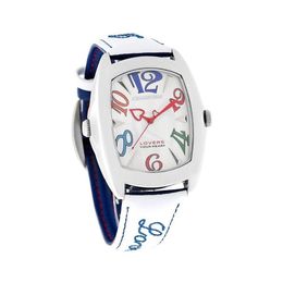 Chronotech Blaue Lederuhr